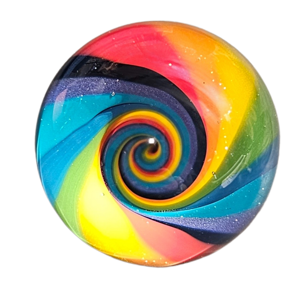 Rainbow Vortex Marble – Lake Superior Art Glass