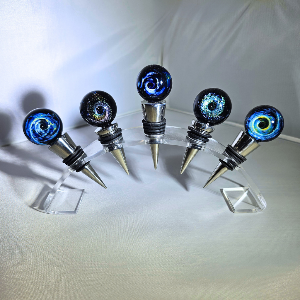Nebula Vortex Bottle Stoppers – Lake Superior Art Glass
