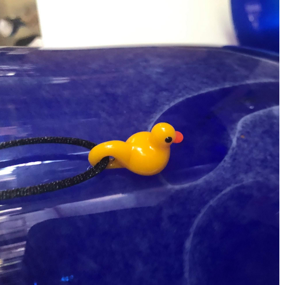 Glass Retro Rubber Duck Pendant – Lake Superior Art Glass