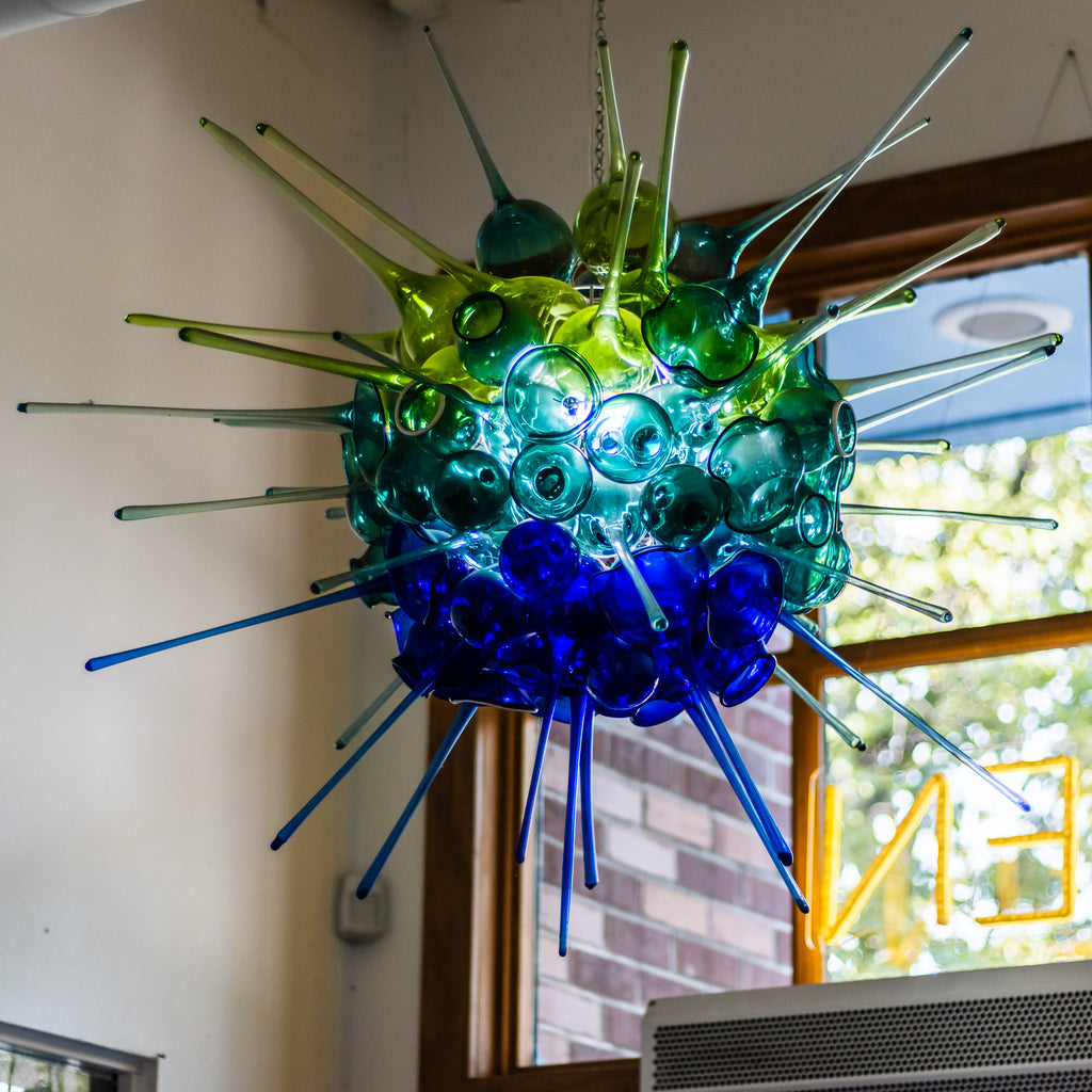 Starburst Chandelier by Dan Neff • Lake Superior Art Glass